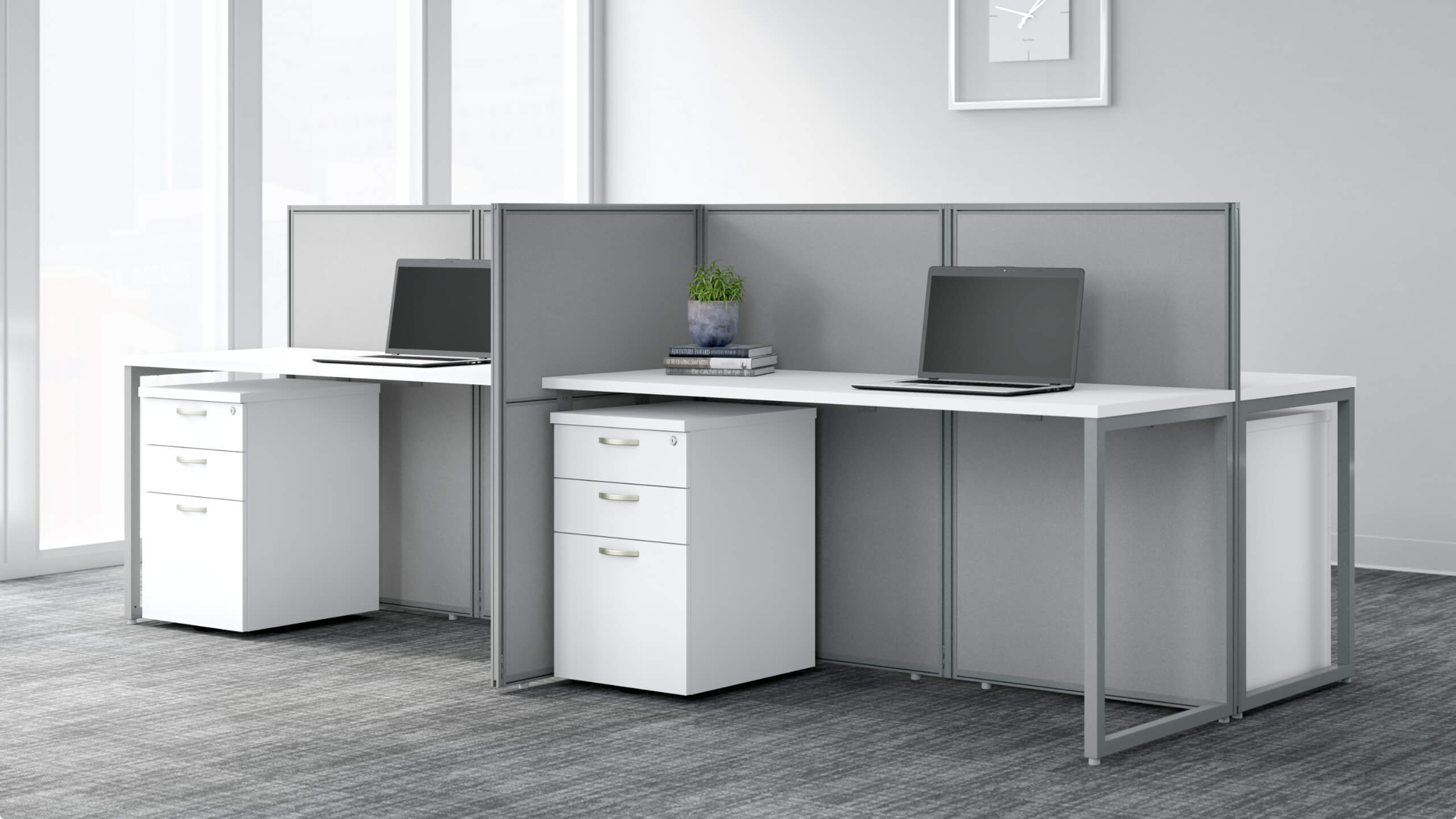 In-Stock Cubicles for Efficient Office Space Division | Ready to Ship!