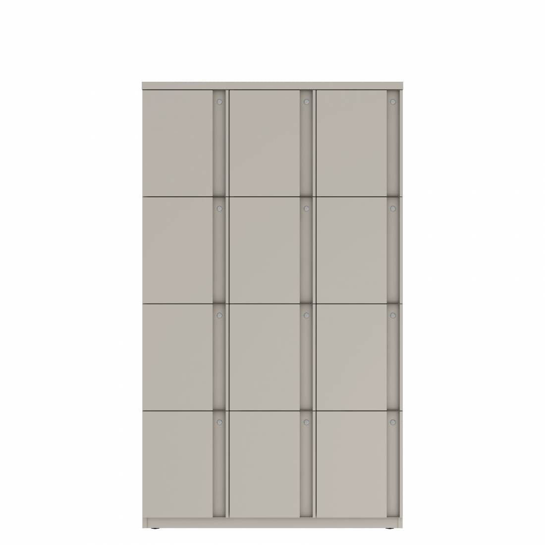 Prime™ 72"H Triple Column Locker, Four Rows, 42"W x 18"D, Full Pull ...