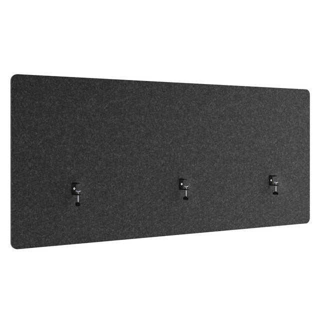 SafeGuard Barrier 30'' x 72'' Acoustic PET Shield with 2 Black Clamps ...