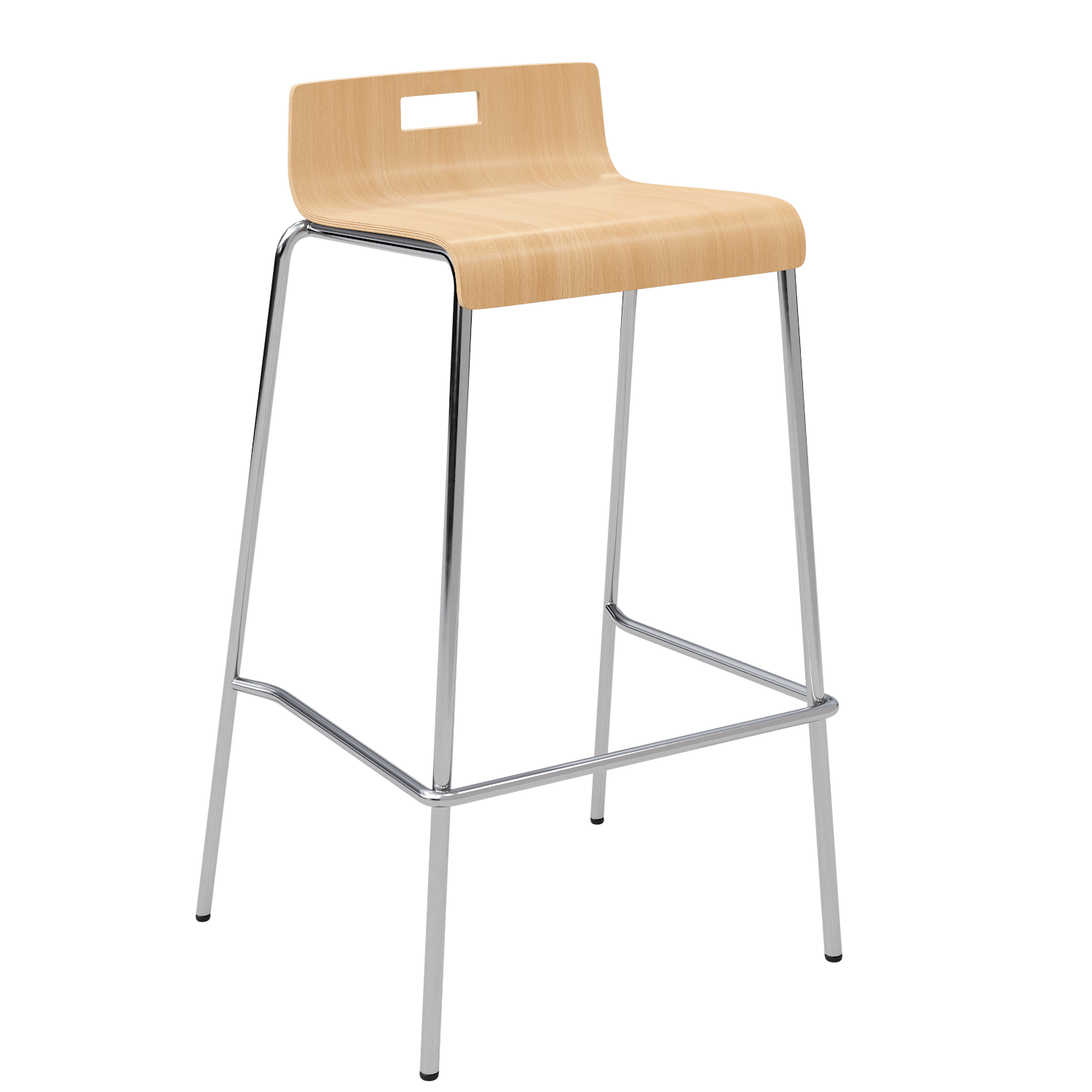 Jive Low Back Wood Laminate Bar Stool