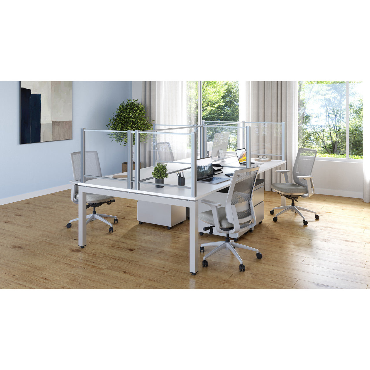 Borders II Multi-Person Office Cubicle Workstation with Storage (OSTYPB22)