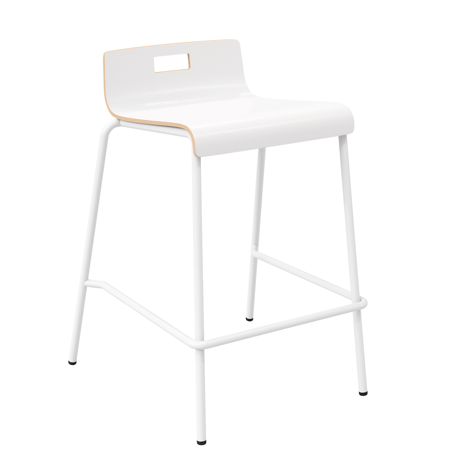 Jive Low Back Wood Laminate Counter Stool