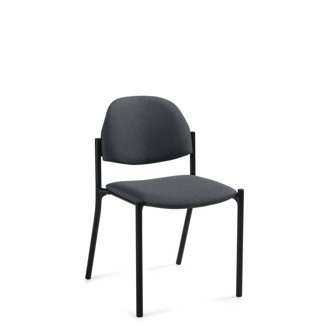 Comet™ Upholstered Stacking Armless Chair with Black Tubular Frame (2172WS)