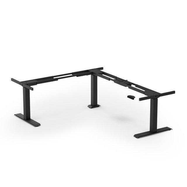 3-Stage Tri Motor Deluxe Electric L Shaped Height Adjustable Table Base ...
