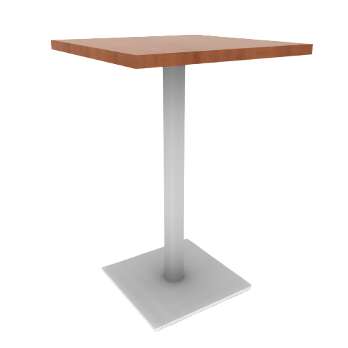 Proof 24" Square Pedestal Counter Table with Square Steel Base HPL Top