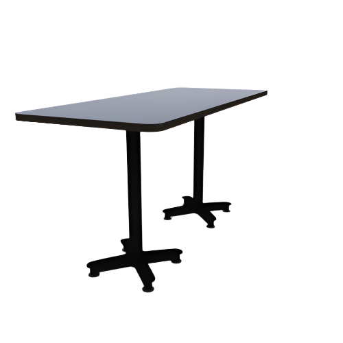 Proof 30" x 72" Rectangle Pedestal Counter Table with Arched Base Pair