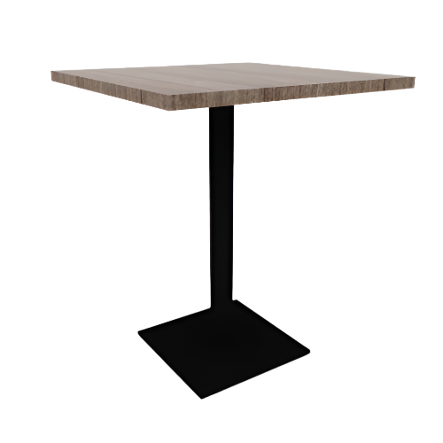 Proof 30" Square Pedestal Counter Table with Square Steel Base TFL Top