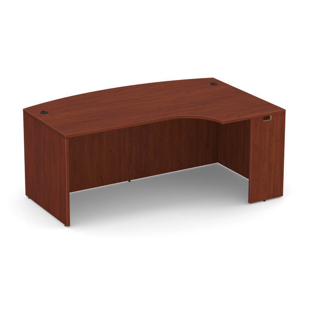 OS Laminate Bow Front Desk Shell with Right Corner Extension (PL177RCG)