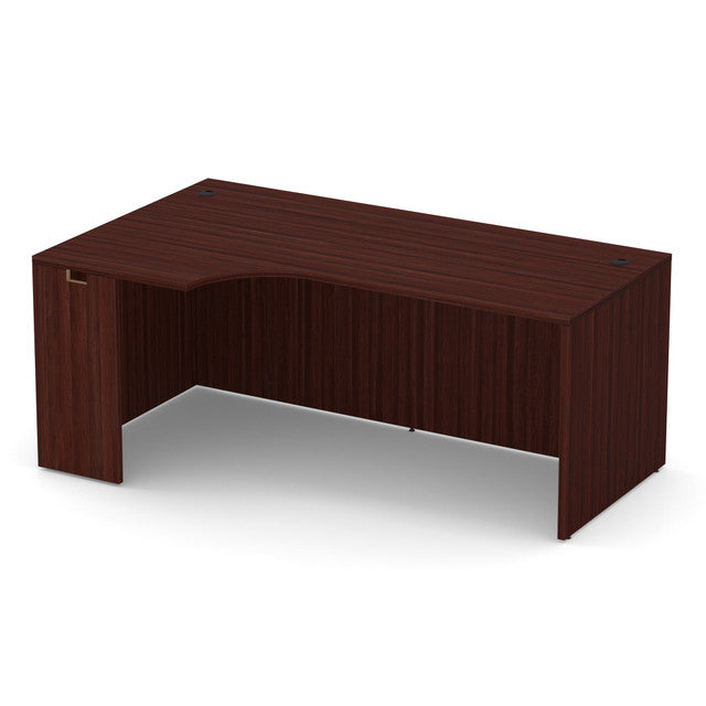 OS Laminate Bow Front Desk Shell with Left Corner Extension (PL177L)