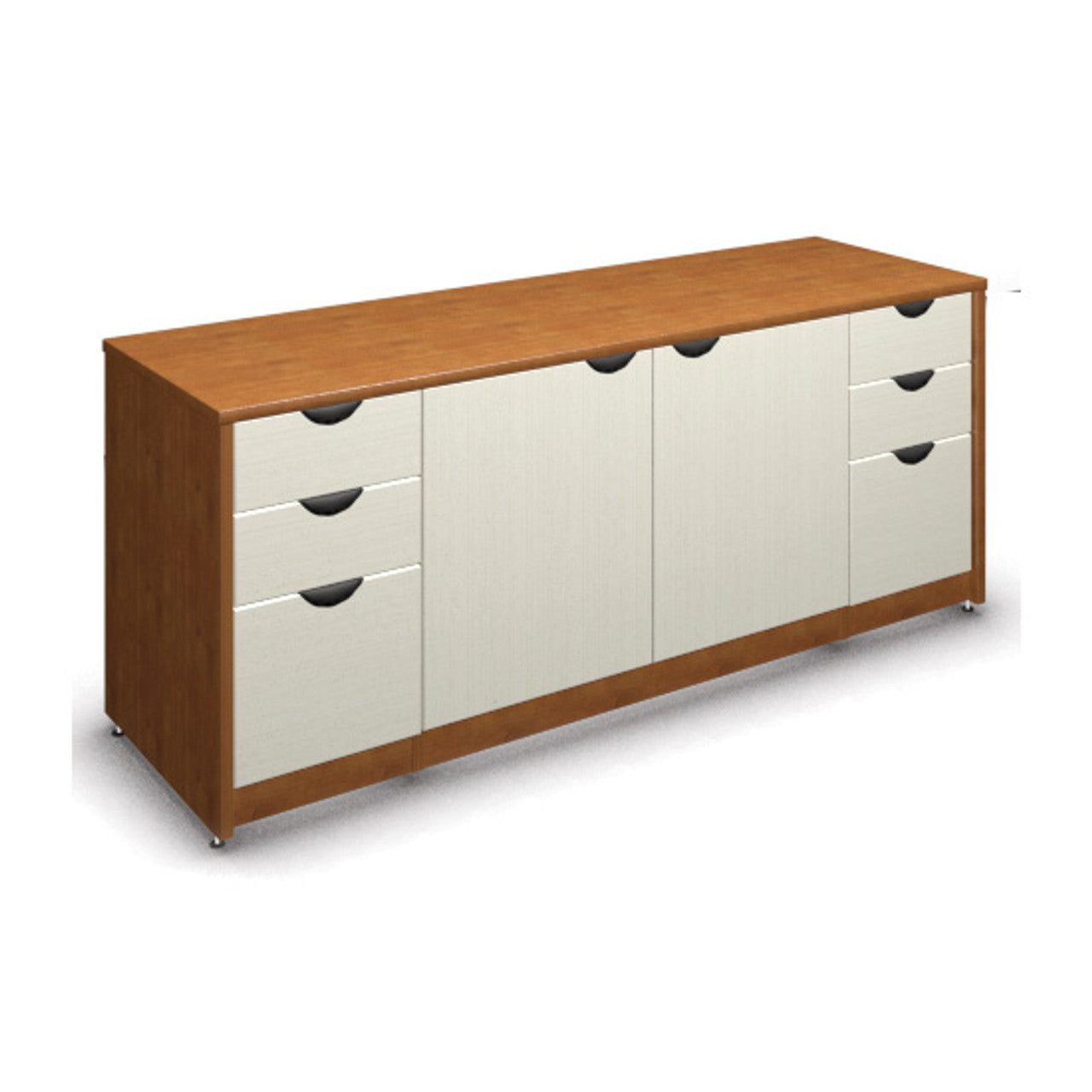 OS Storage Credenza with Box and Dual File Storage, 2 Doors, File and ...