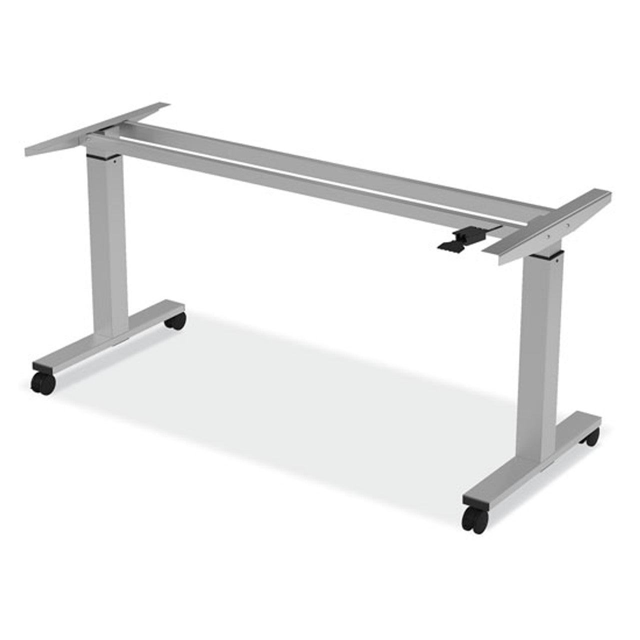 Pneumatic Height Adjustable Table Base with Casters - 60"W x 24"D ...