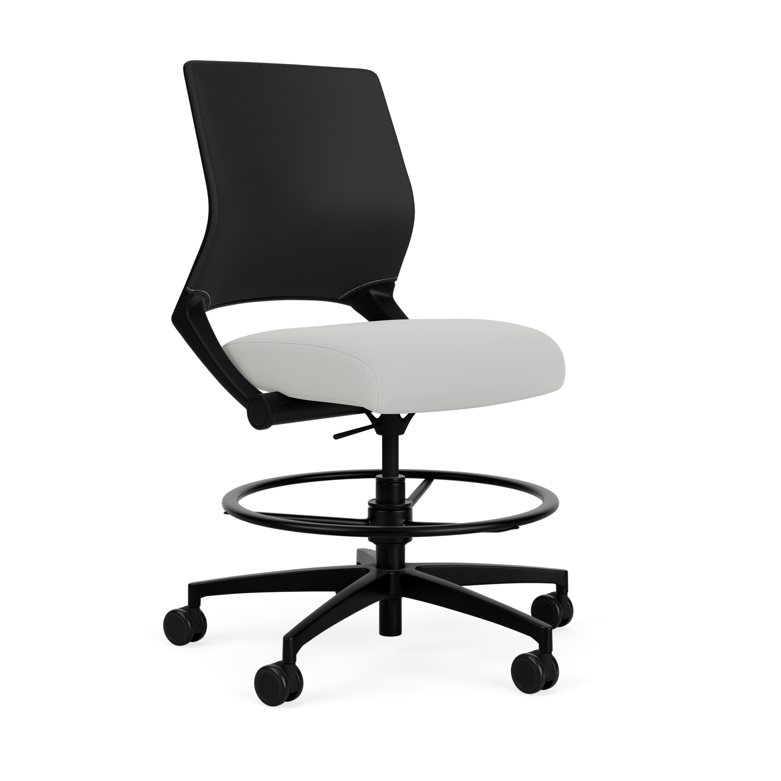 Reset Light Task Stool With Sit-to-Stand Telescoping Gas Lift Option