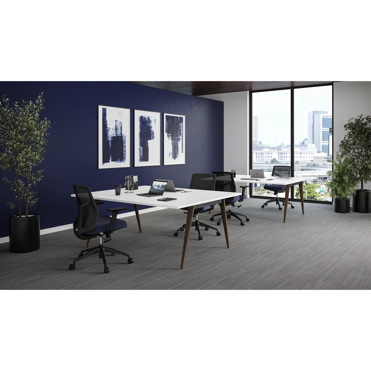 Variant 4 Person Office Desk Workstation (OSTYP179)