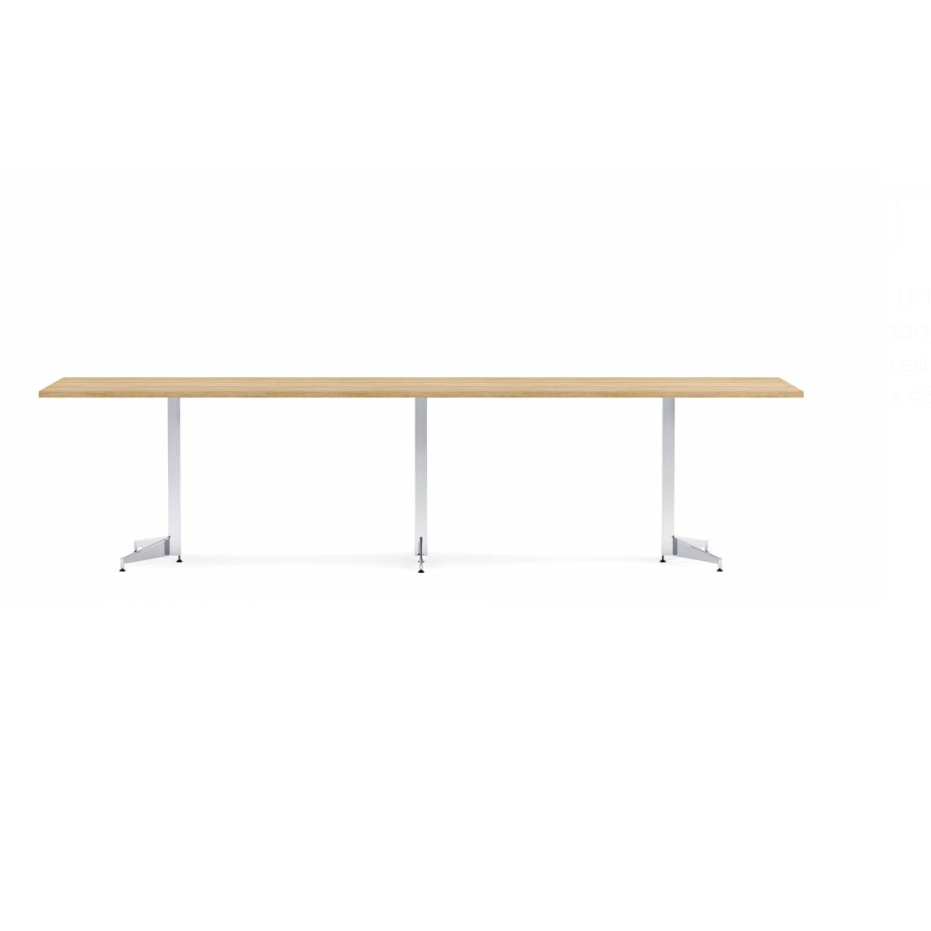 Anywhere 120"W x 48"D Rectangular Conference Table with Tapered Blade ...