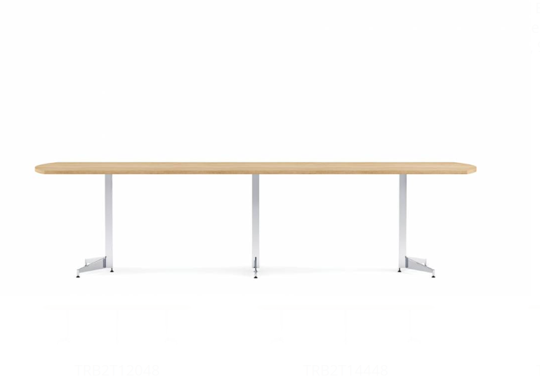 Anywhere 144"W x 48"D Bow End Rectangular Conference Table with Tapered ...