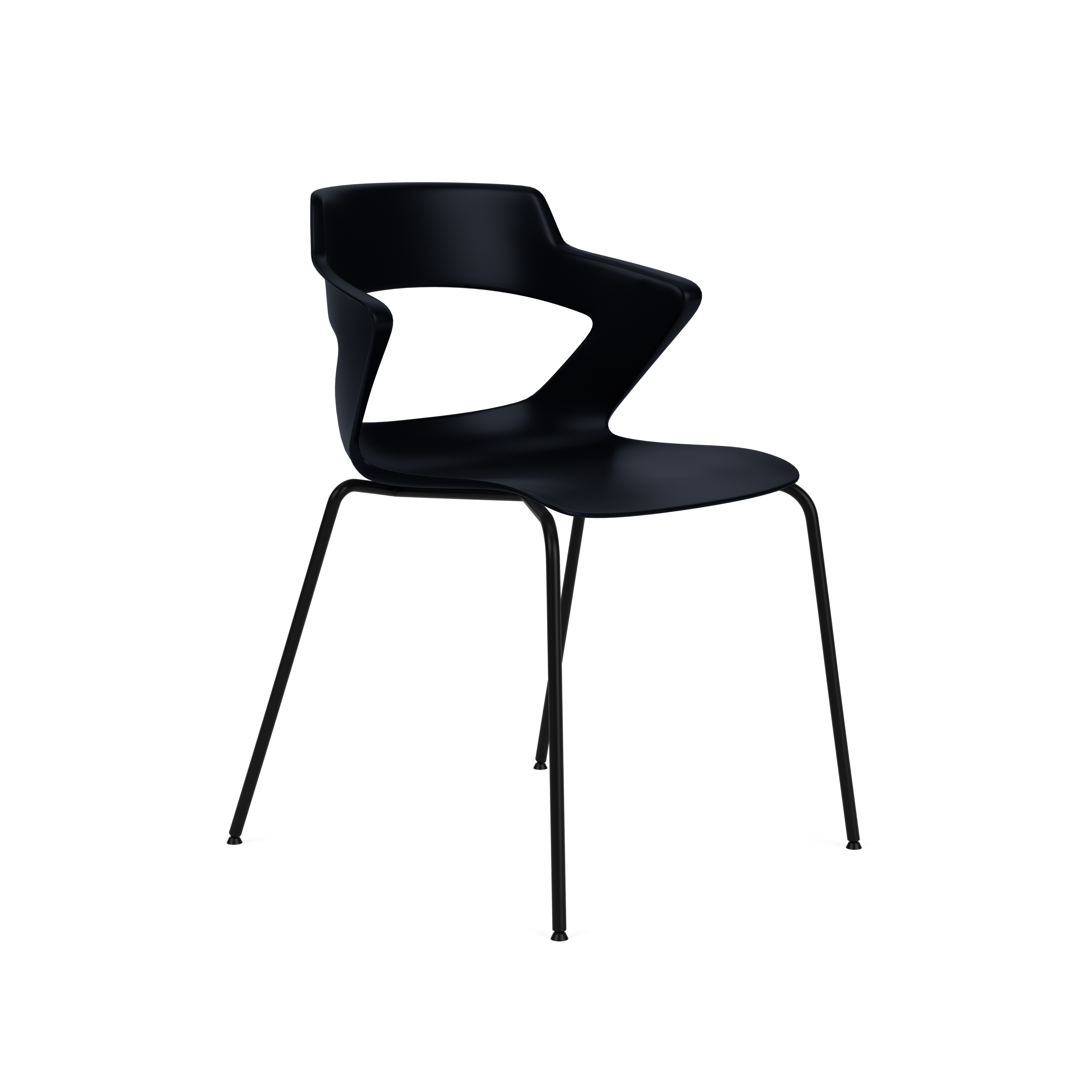 Zee Chairs Stackable Chair on a 4-Leg Base