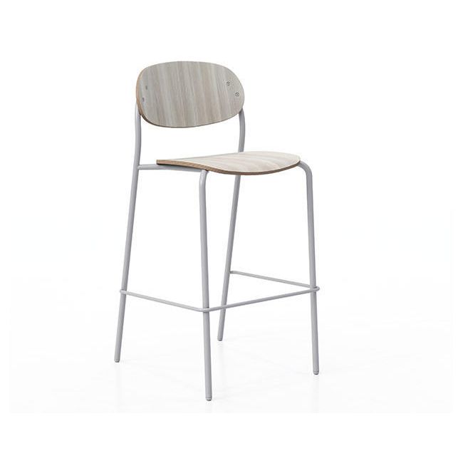Tioga Wood Laminate Seat and Back Bar Stool