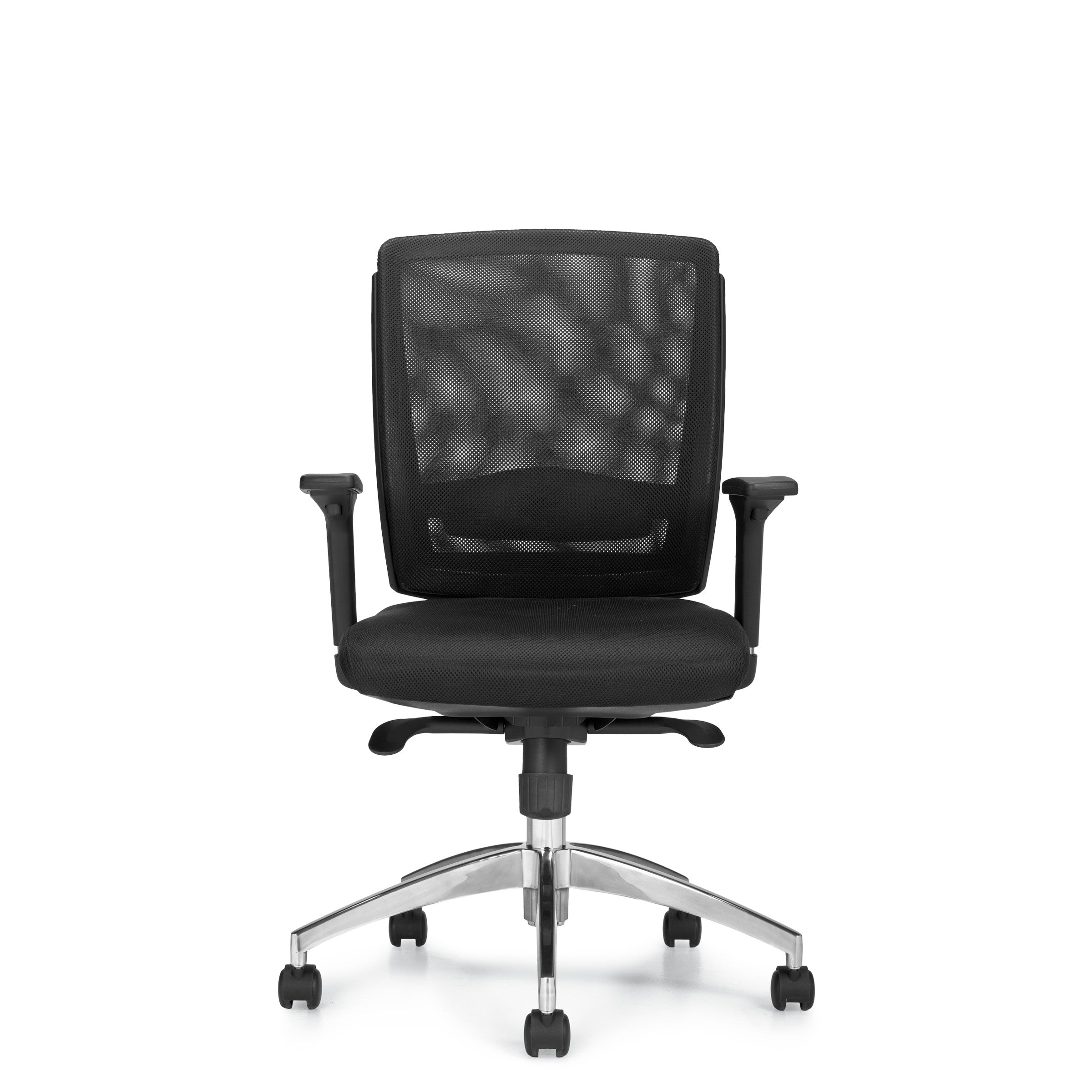Mesh Back Synchro-Tilter Chair with Adjustable Lumbar Support (OTG10904B)